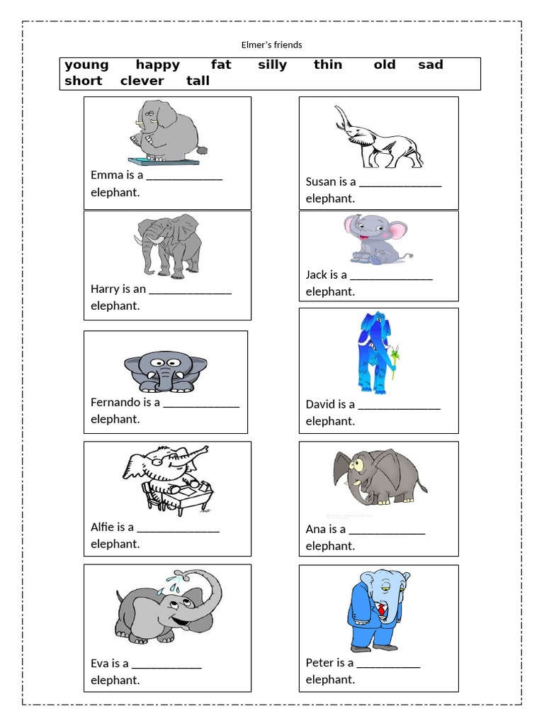 Elephant Adjetives | PDF | Language Arts & Discipline
