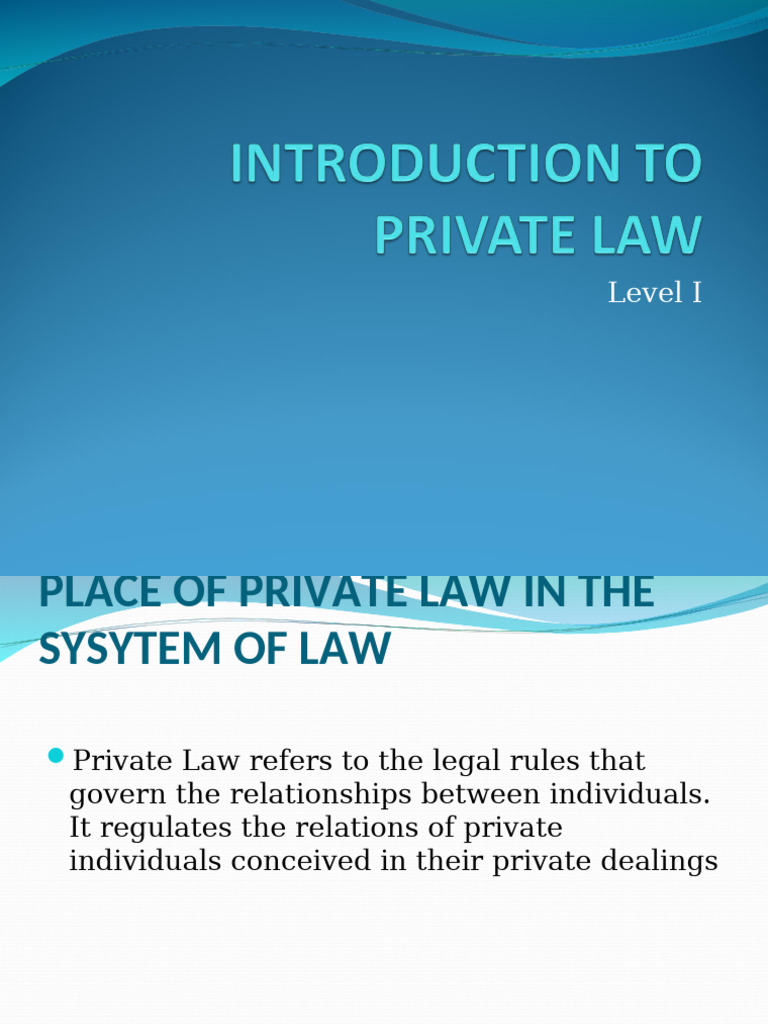 Introduction To Private Law | PDF | Guarantee | Marriage
