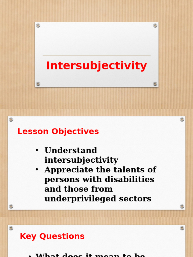 C 6 Intersubjectivity | PDF | Empathy | Disability