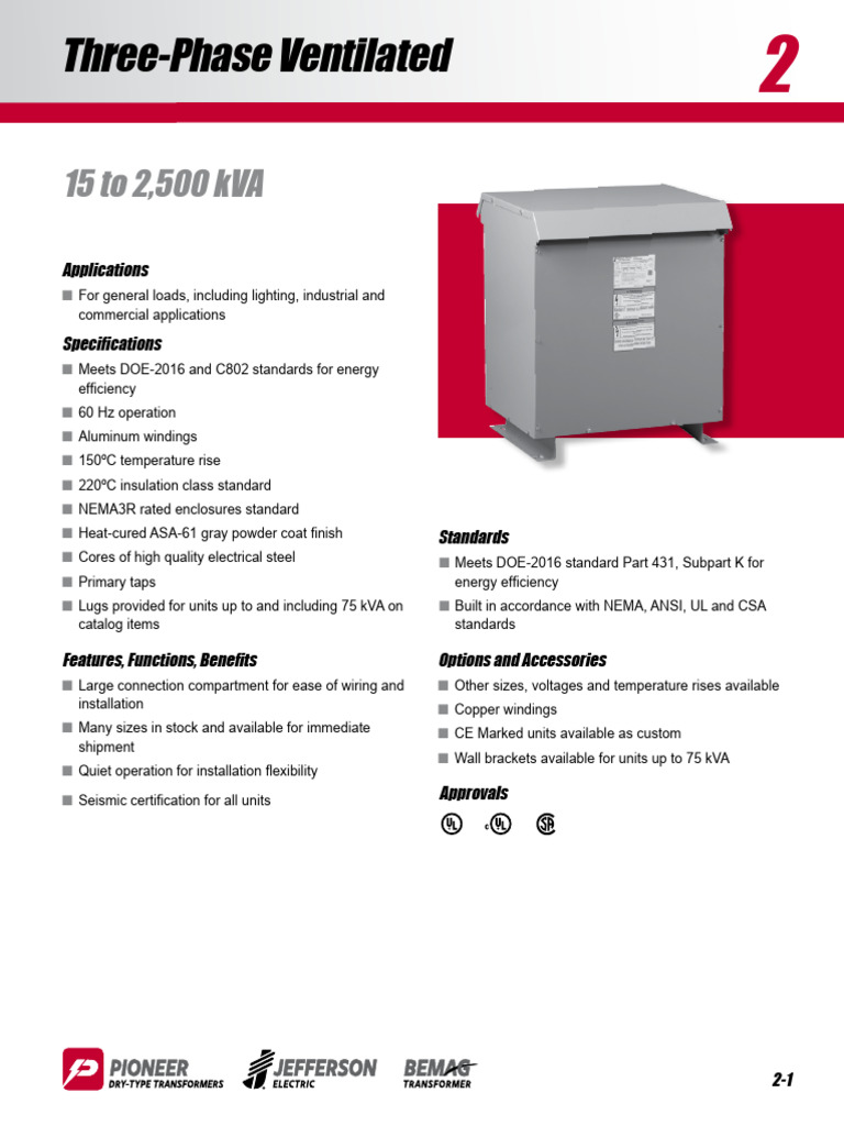 2017-Jefferson-Ch2_3-Phase-Ventilated-Transformers | PDF | Transformer ...
