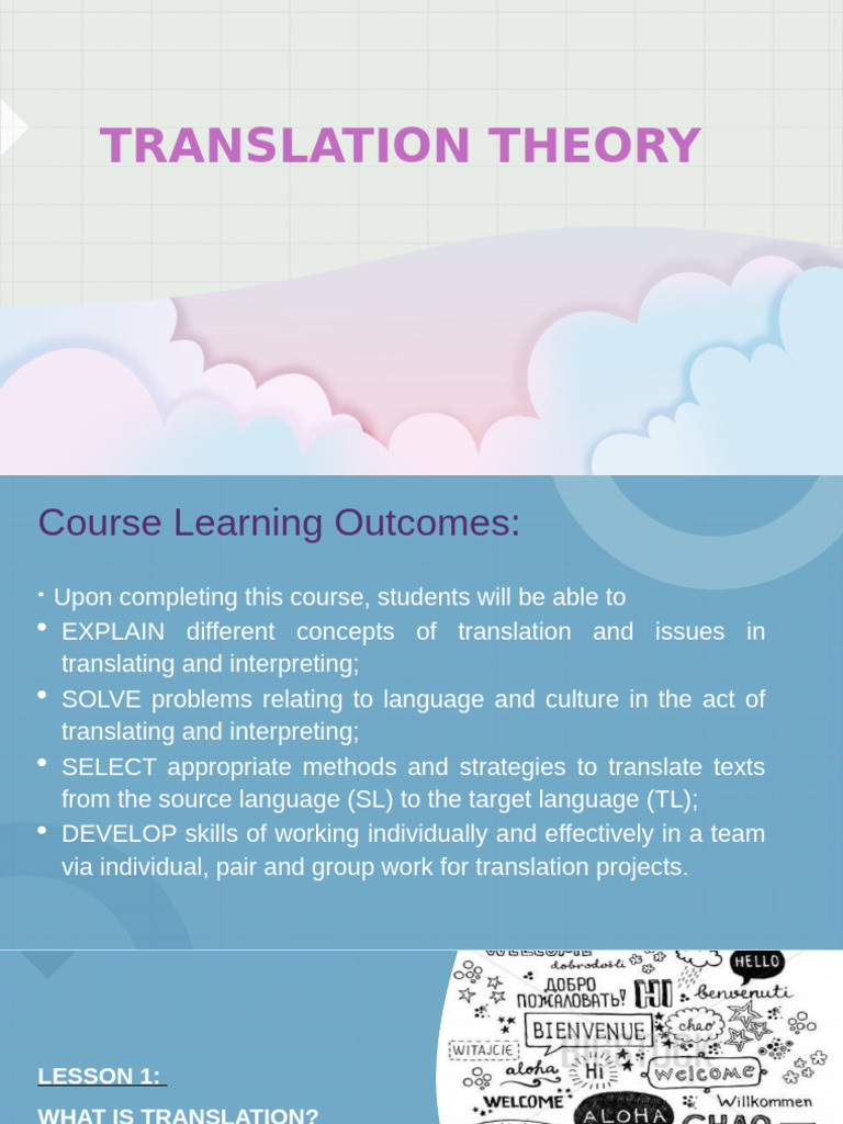 2024 9 30 45 39 858 Lesson 1 | PDF | Translations | Interpretation (Philosophy)