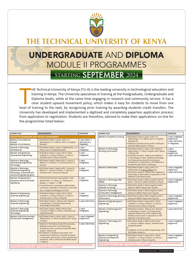 Tuk Intake Advert 050724 | PDF | Bachelor's Degree | Diploma