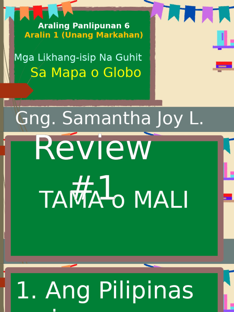 AP6 Q1 Aralin 2 Mga Likhang Guhit Sa Globo at Mapa | PDF