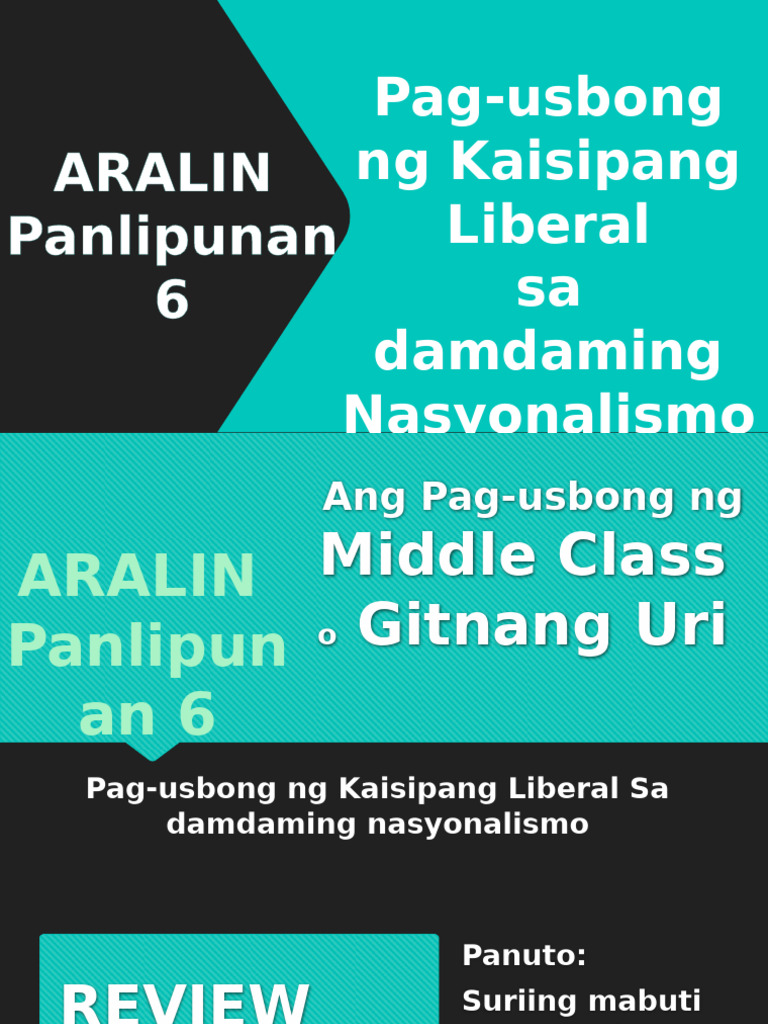 AP6 Q1 Aralin 5 Pag-Usbong NG Middle Class o Panggitnang Uri | PDF