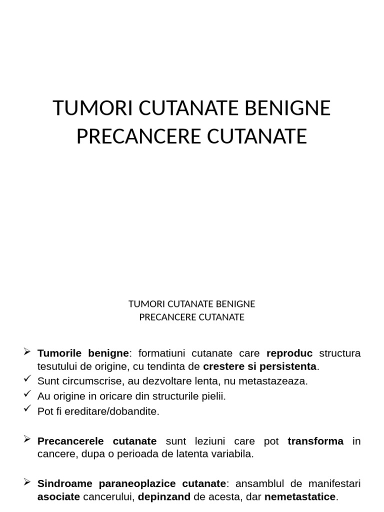 LP 12 Tumori Cutanate Benigne | PDF