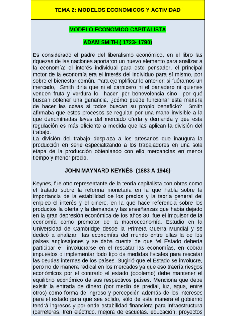 Modelos Economicos y Actividad 2 y 3 - 100923 - 014808 | PDF | John ...