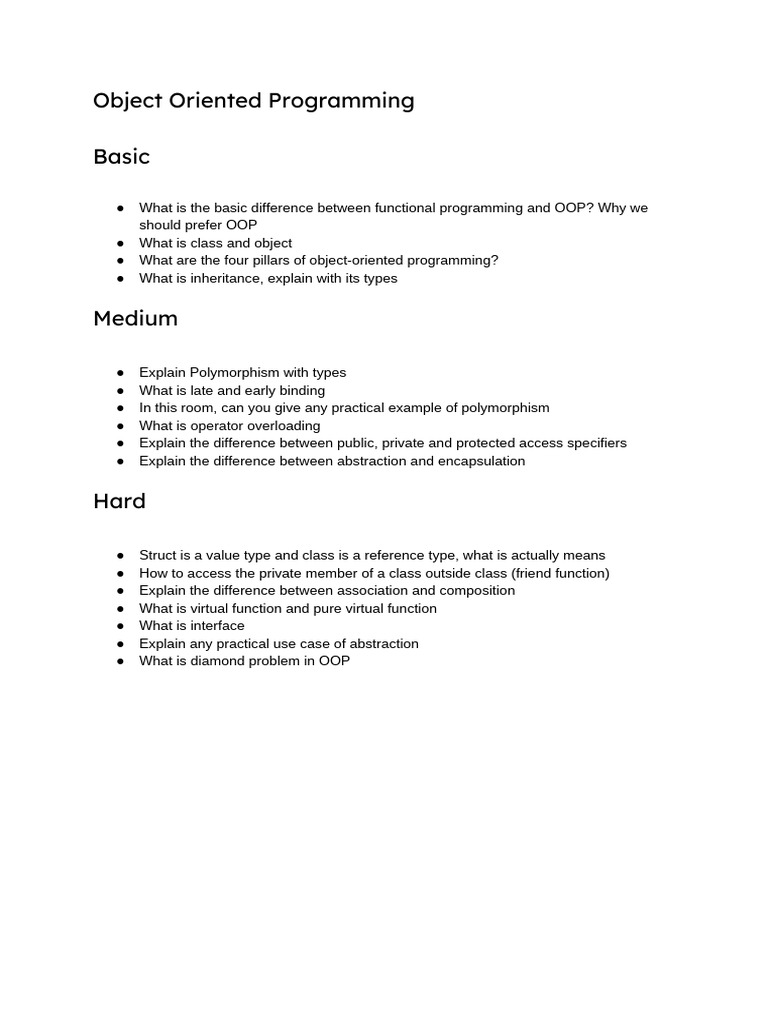 OOP _ Coding Interviews | PDF