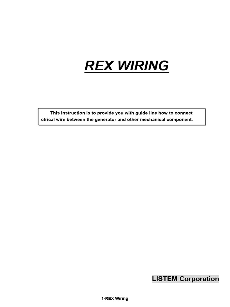 REX Wiring | PDF | Electrical Connector | Power Supply
