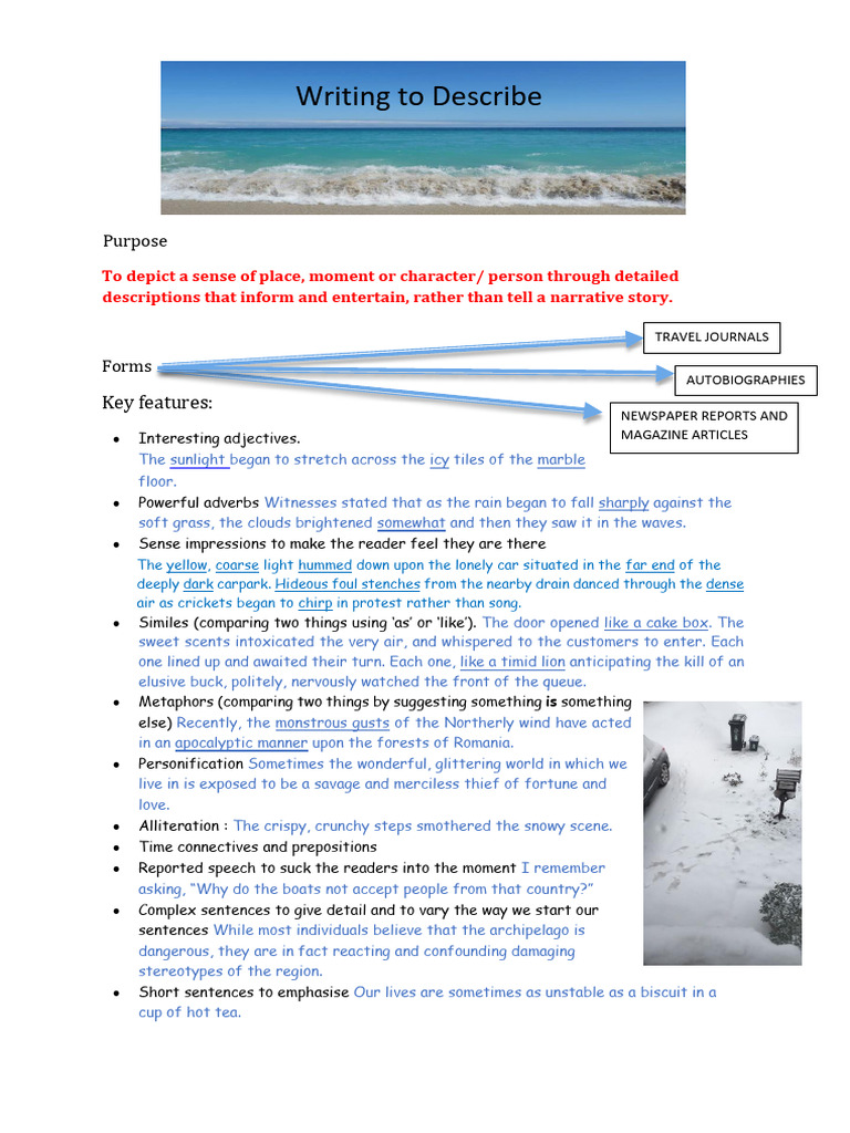 1.key - Features - Describe - Pdf-Iain Davis | PDF | Poetry | Classics