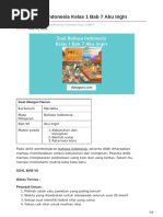 Modul Ajar Bahasa Indonesia - BAB 7 Aku Ingin Aku Bisa, Bahasa Indonesia Kelas 1 - Fase A | PDF