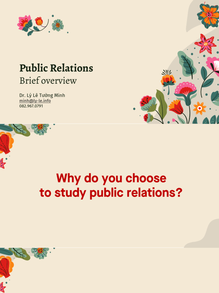 Public Relations: Brief Overview | PDF | Self-Improvement
