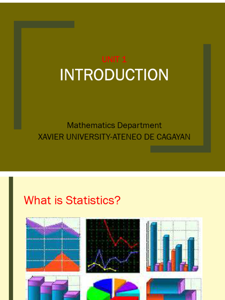 Unit 1 Introduction | PDF | Statistics | Level Of Measurement