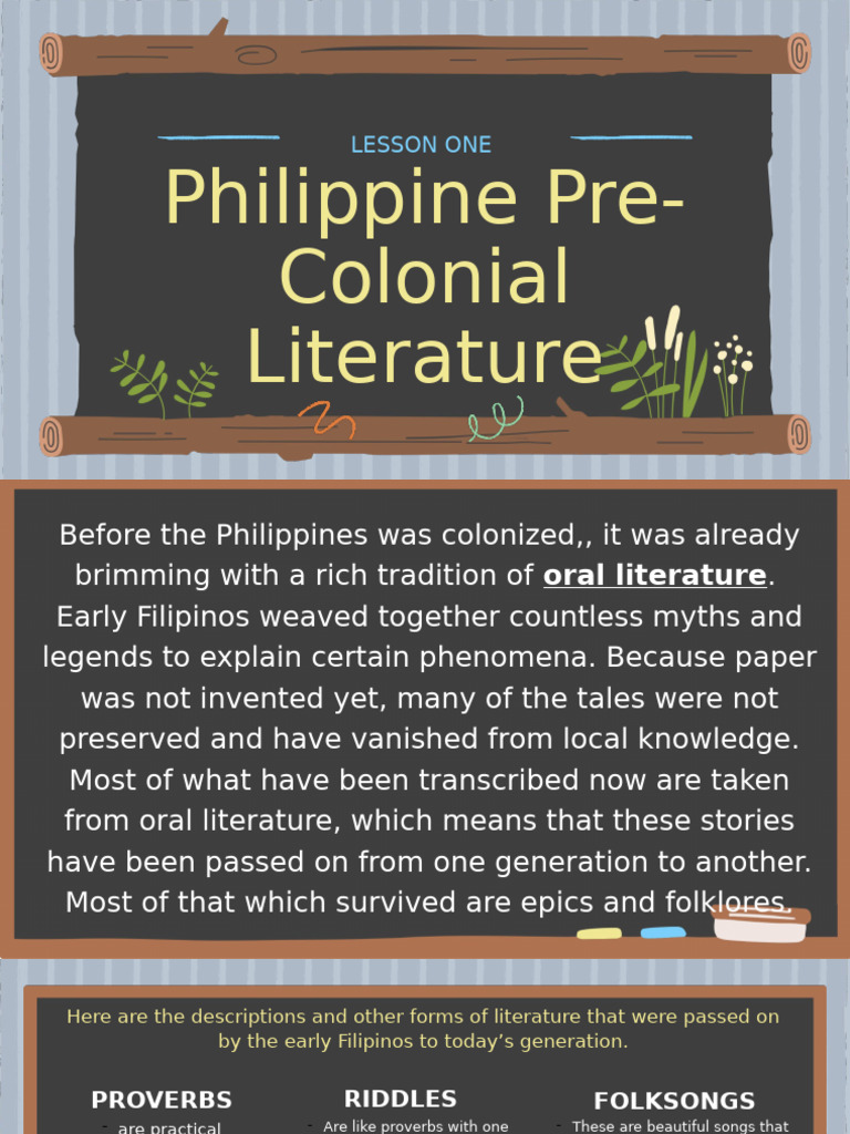 Philippine Pre-Colonial Literature Overview | PDF | Philippines | Hero