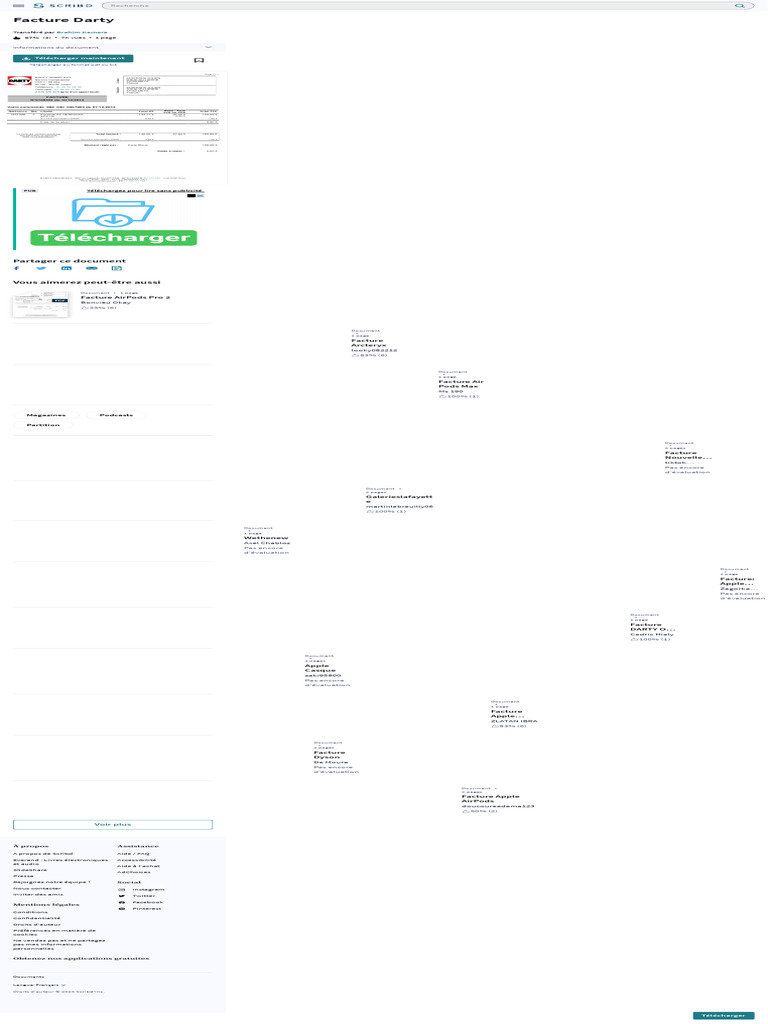 Facture Darty PDF Impôts Sodles | PDF | Apple Inc.