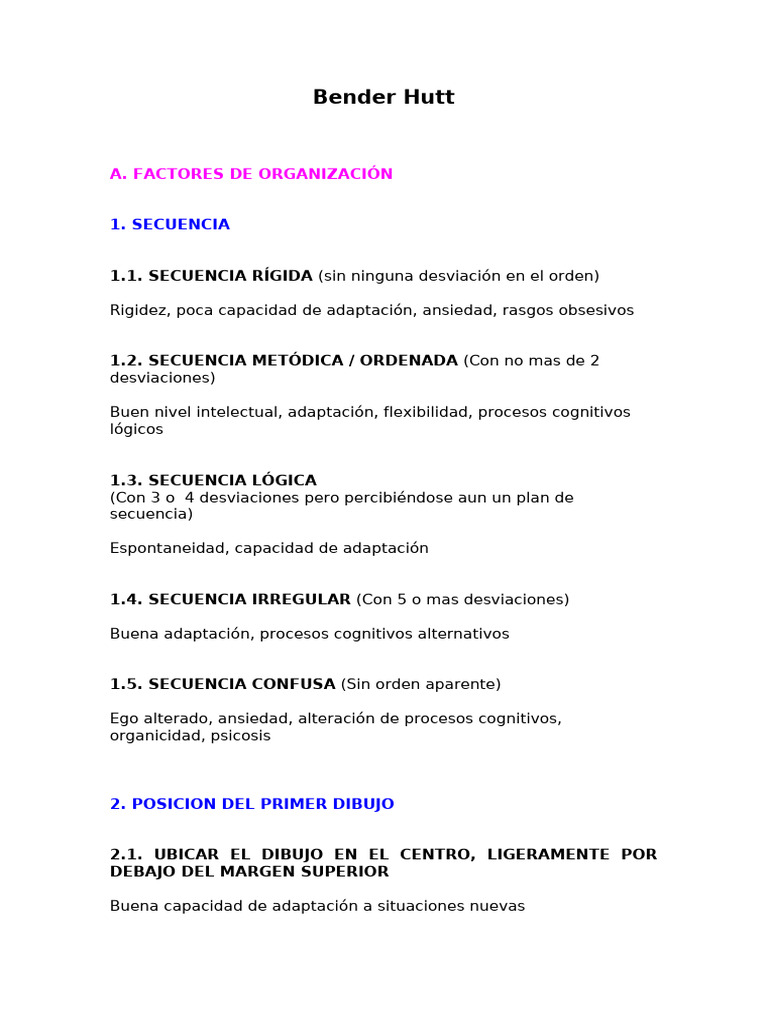 Test Bender Hutt | PDF | Psicología anormal | Sicología