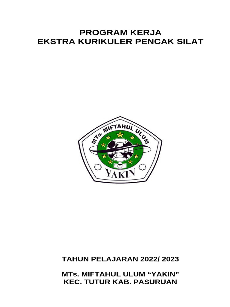 Program Kerja Ekstra Pencak | PDF | Karier & Perkembangan | Pengembangan Diri
