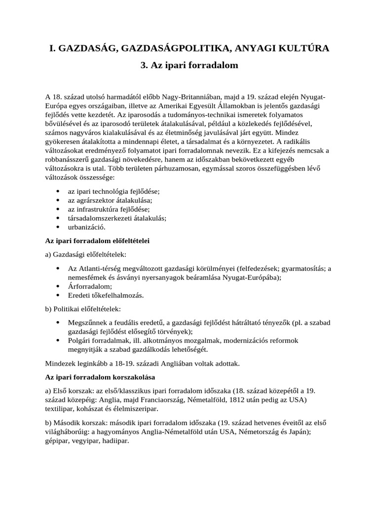 Az Ipari Forradalom | PDF