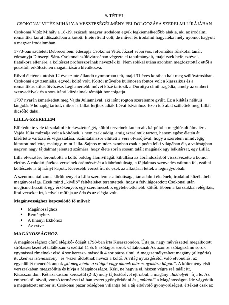 Tétel | PDF