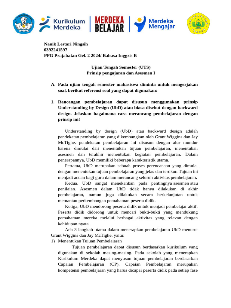 UTS Asesmen | PDF | Seni