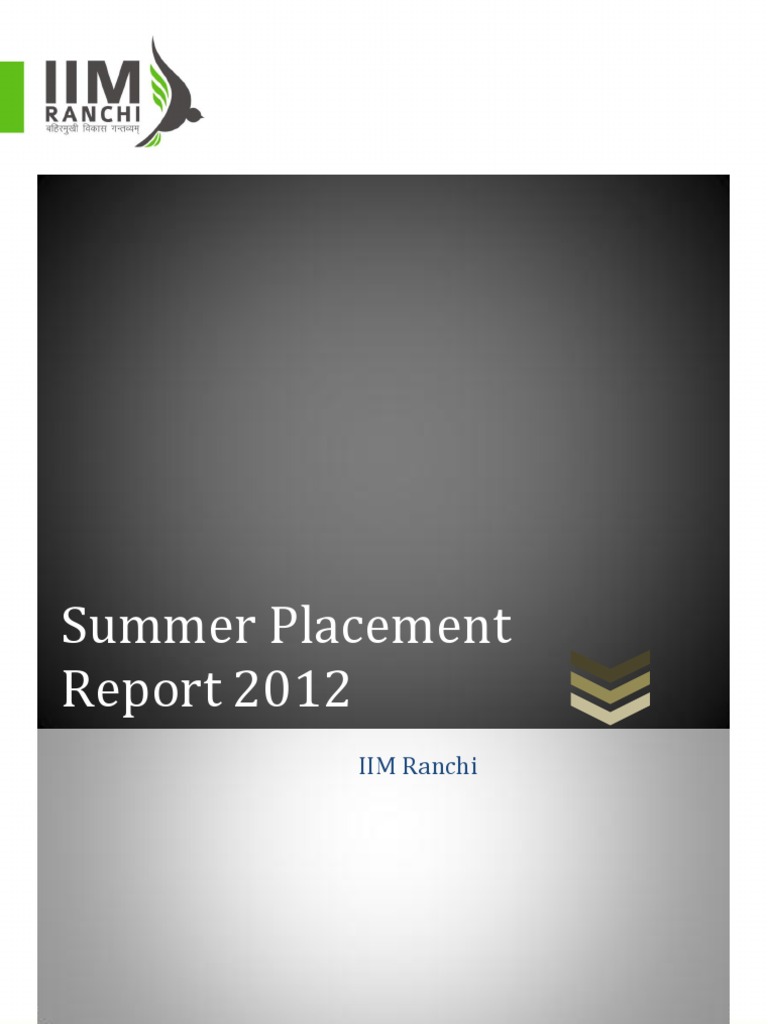 Summer Placement Report | PDF | Investment Banking | Banks