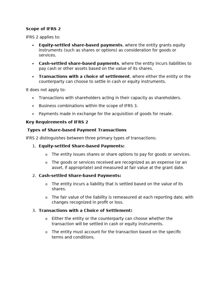 2- Scope of IFRS 2 | PDF