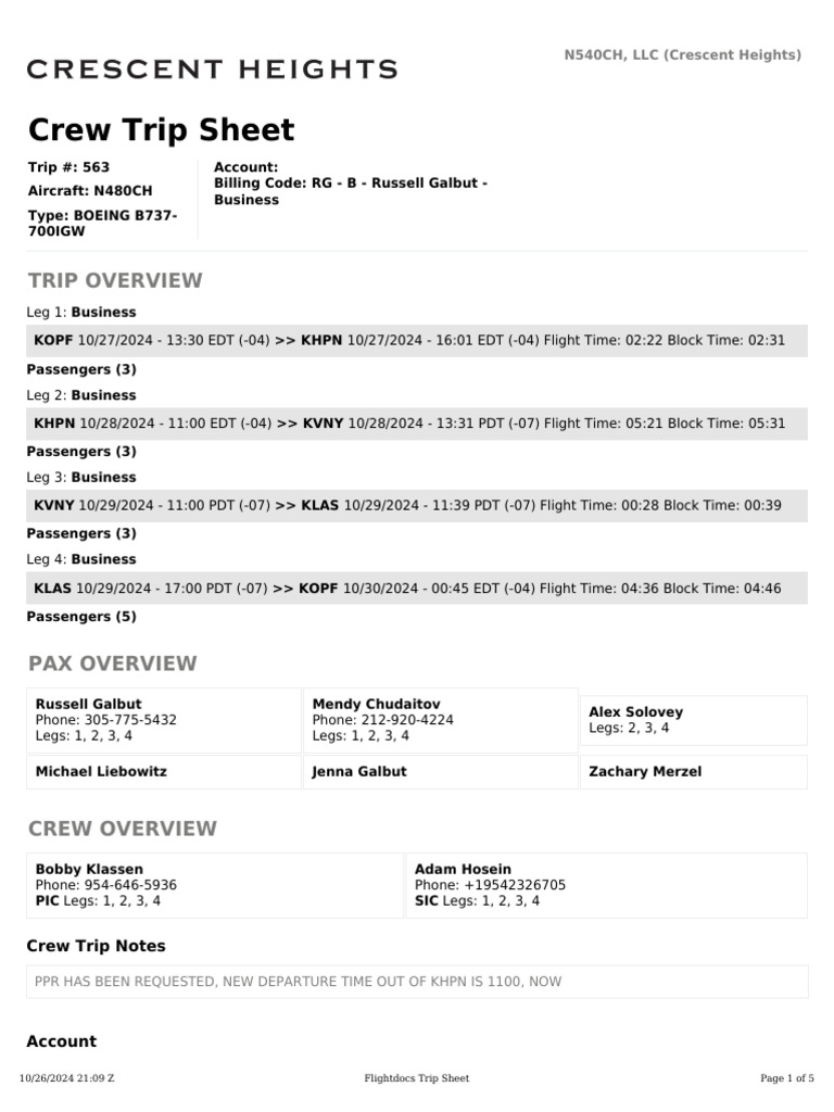 Crew Brief Trip 563 | PDF | Aviation Safety | Transport