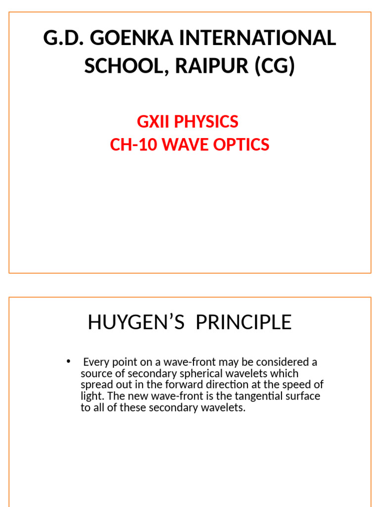 Wave Optics | PDF | Polarization (Waves) | Diffraction