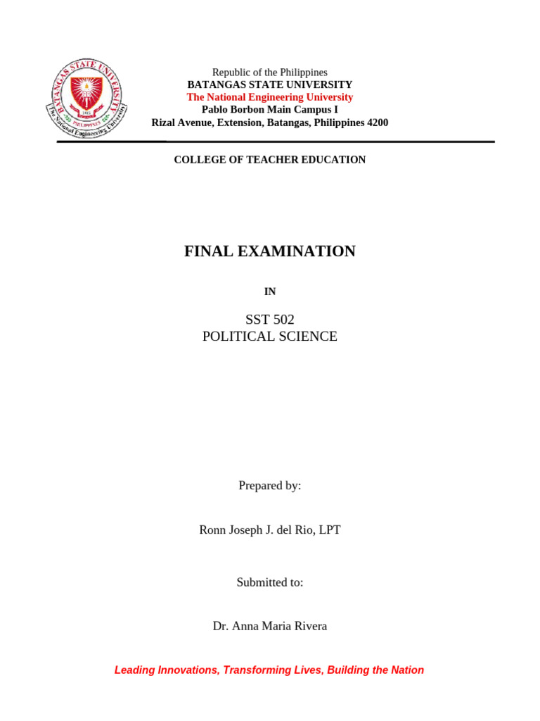 Importance of Political Socialization and Political Participation in ...