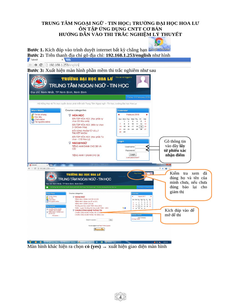 HD ôn thi CNTT cơ bản K121 HV | PDF