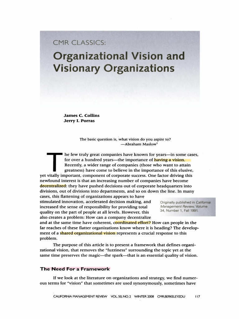 Collins and Porras, 2008-2 | PDF | Hewlett Packard | Business