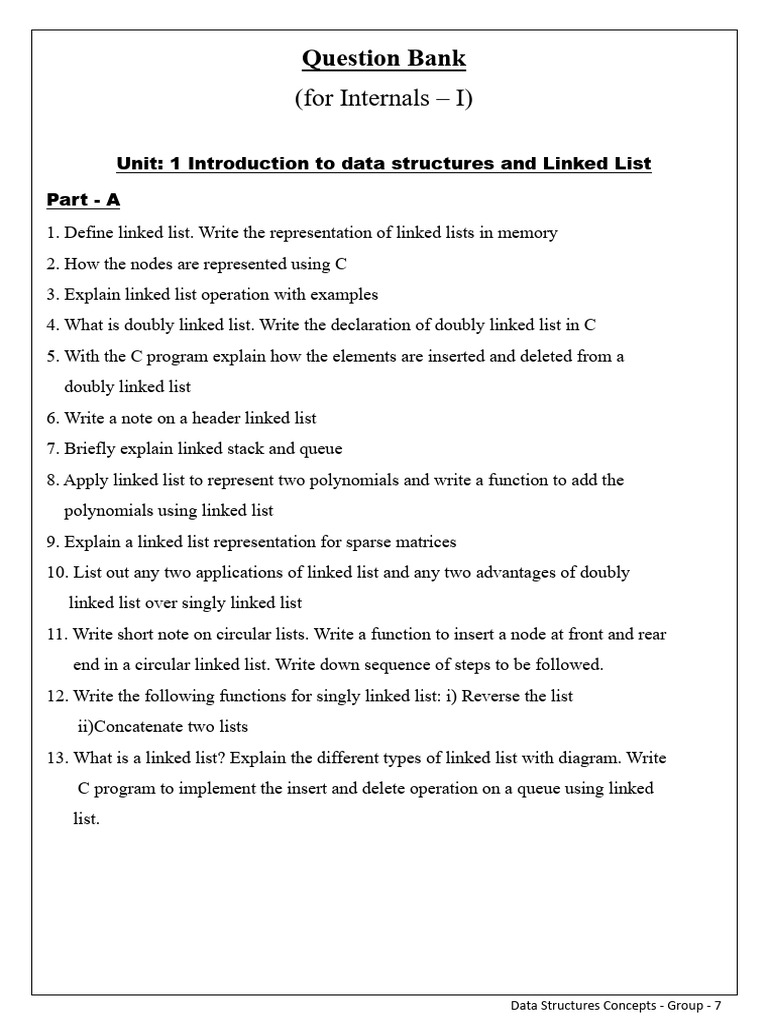 Data Structures Exam Prep | PDF | Queue (Abstract Data Type ...