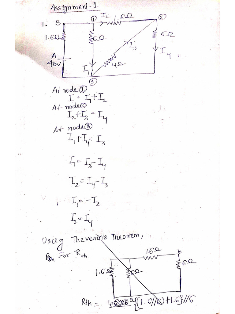 BEE Assignments 1, 2, 3, 4 | PDF