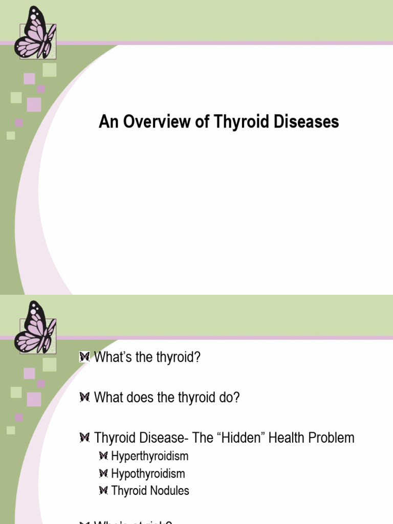 Thyroid Disease an Overview 2019 | PDF | Thyroid | Hypothyroidism
