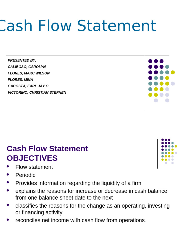 Cash Flow Statementppt | PDF | Expense | Debits And Credits