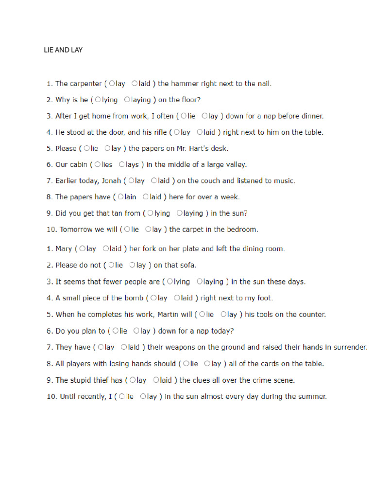Easily Confused Verbs | PDF