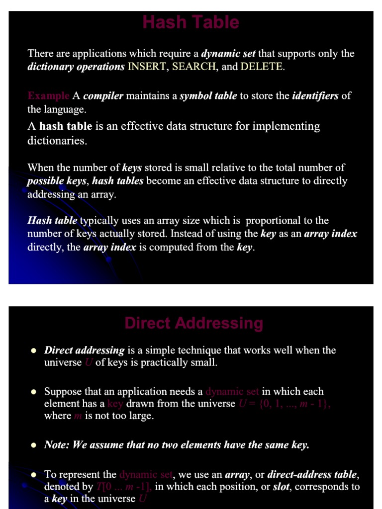 Hash Table | PDF | Array Data Structure | Database Index