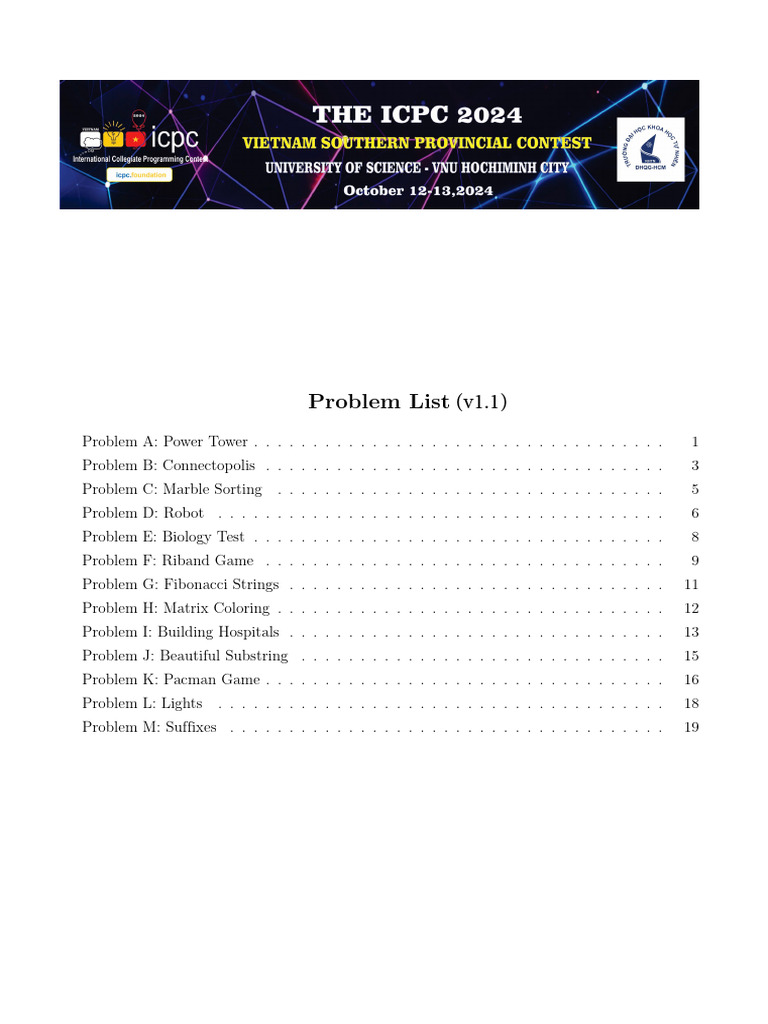 24-25 Icpc Nam Chuyentin - Pro | PDF | String (Computer Science) | Species