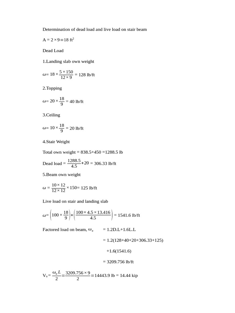 Landing Beam - Docx (10x12) | PDF | Structural Engineering | Civil Engineering