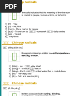 100 Common Chinese Radicals Guide | PDF