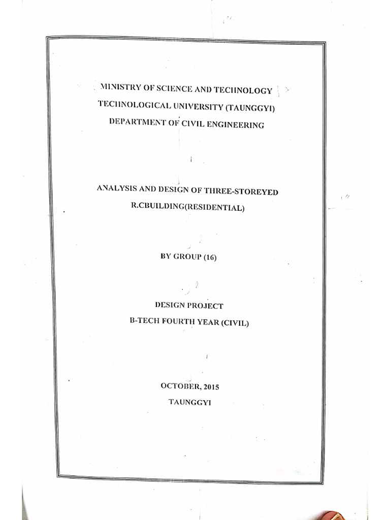 Analysis and Design of 3 Storey RC | PDF