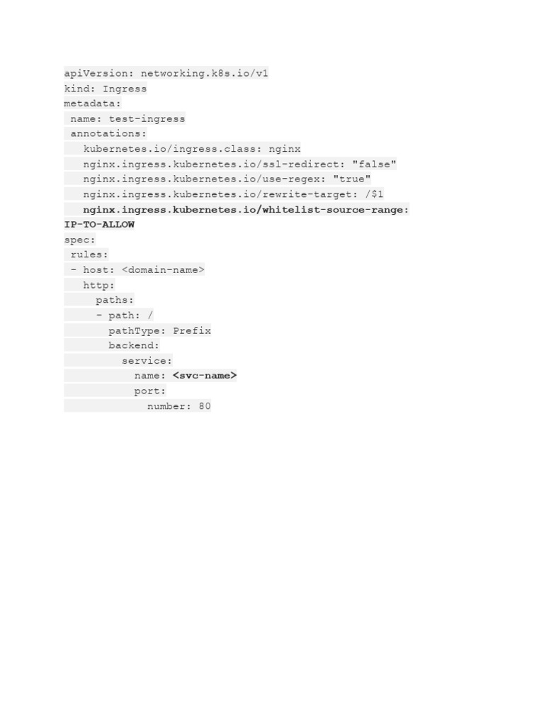 Ingress Yaml | PDF | Computers