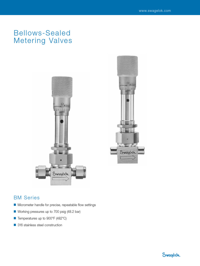 Bellows-Sealed Metering Valves 5 BLZ | PDF | Valve | Stainless Steel