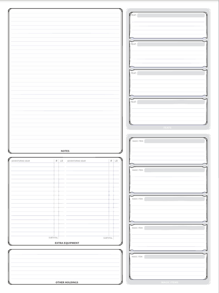 Best Character Sheet 3 | PDF