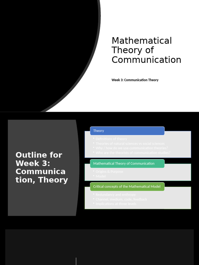 Communication Theory Overview and Concepts | PDF | Communication | Theory