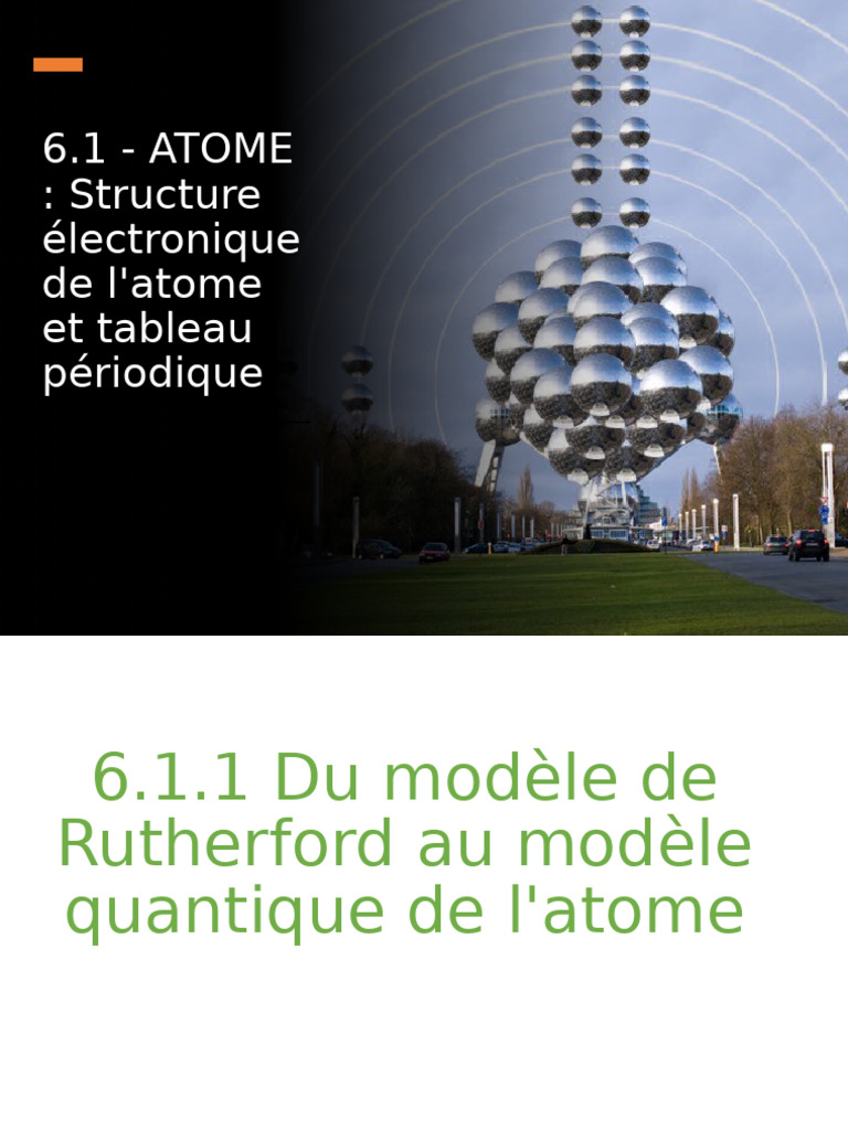 Du modèle de Rutherford à l'atome quantique | PDF