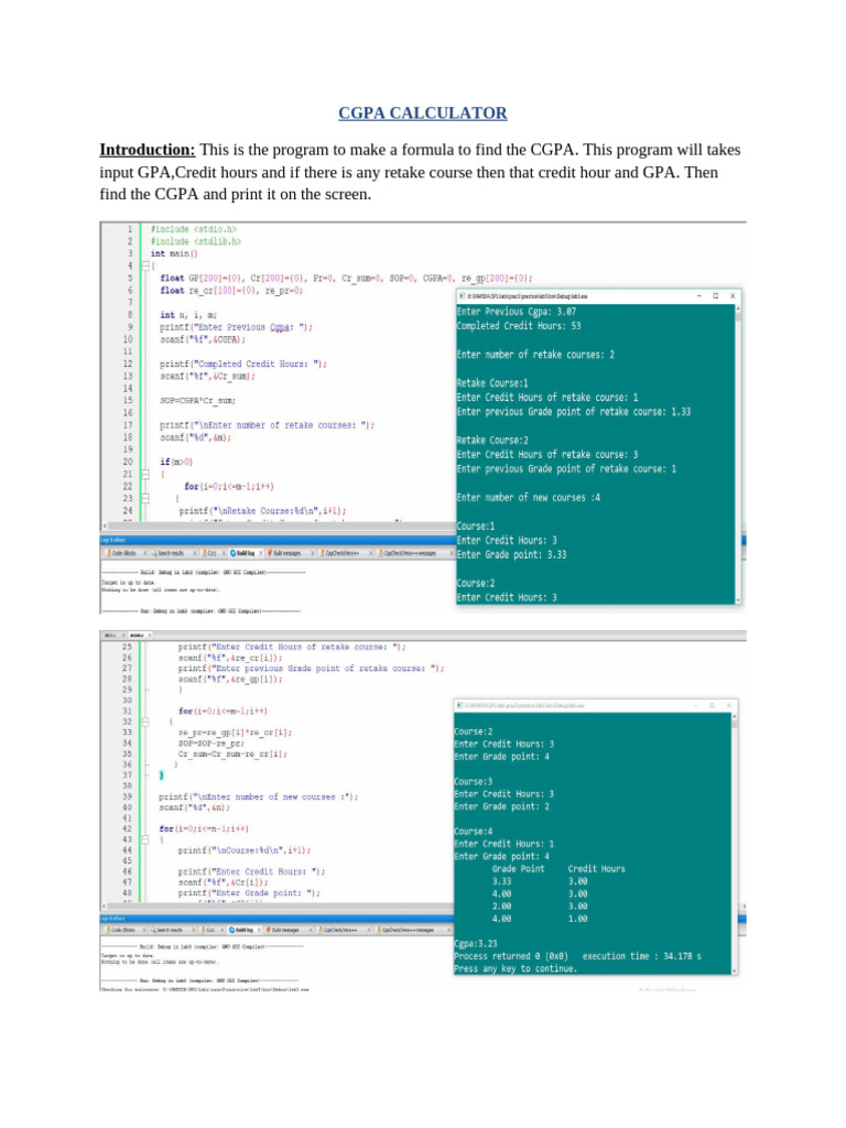 Cgpa Calculator | PDF
