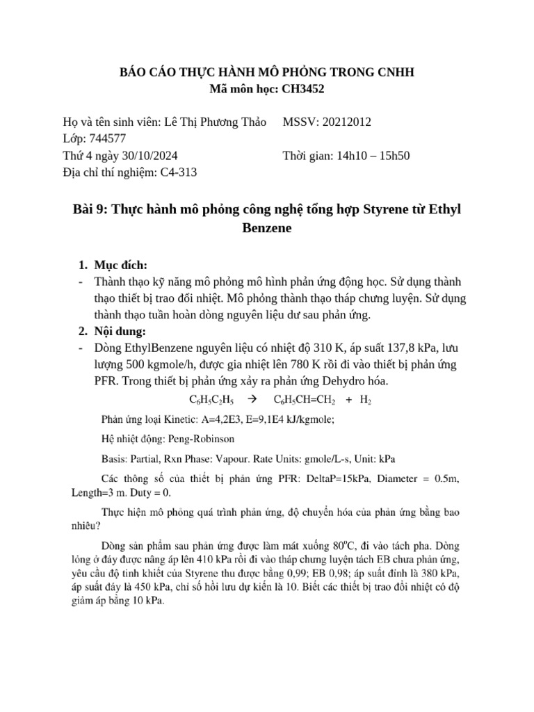 (Bai 11) Báo Cáo Thực Hành Mô Phỏng Trong Cnhh | PDF