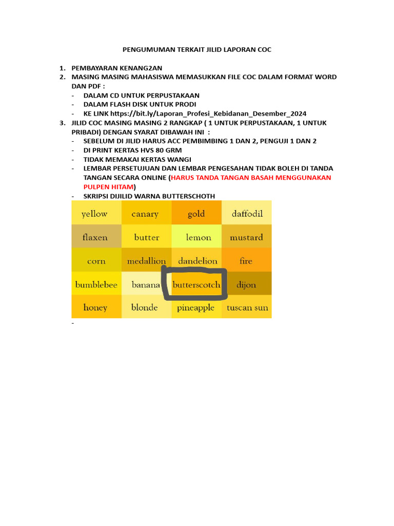 Panduan Jilid Laporan COC 2024 | PDF