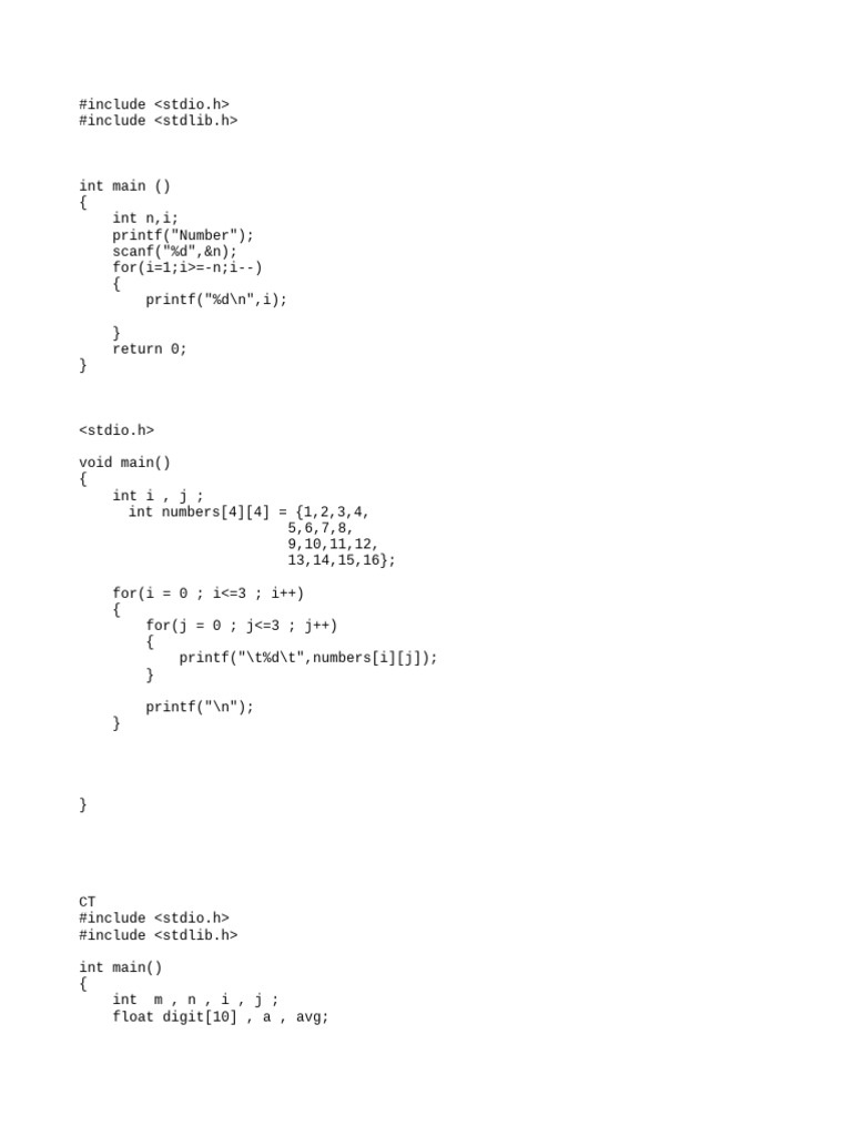 C Program for Sorting and Averages | PDF