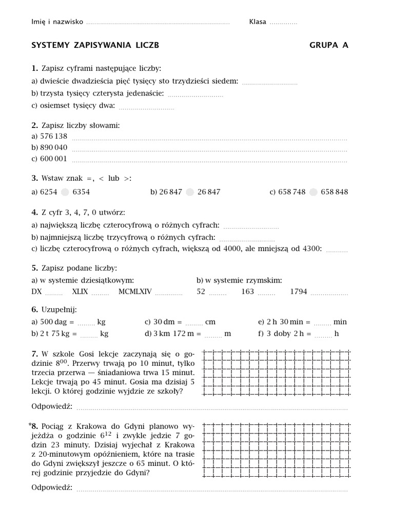 Systemy Zapisywania Liczb | PDF